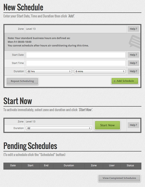 Easy for the Tenant | AURA After Hours Scheduling System for Air ...